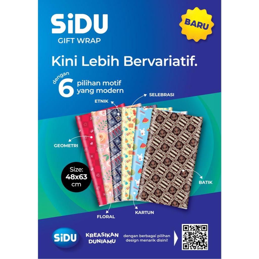 Jual KERTAS KADO BATIK GLOSSY SIDU 1 PACK (ISI 50 LEMBAR) | Shopee ...