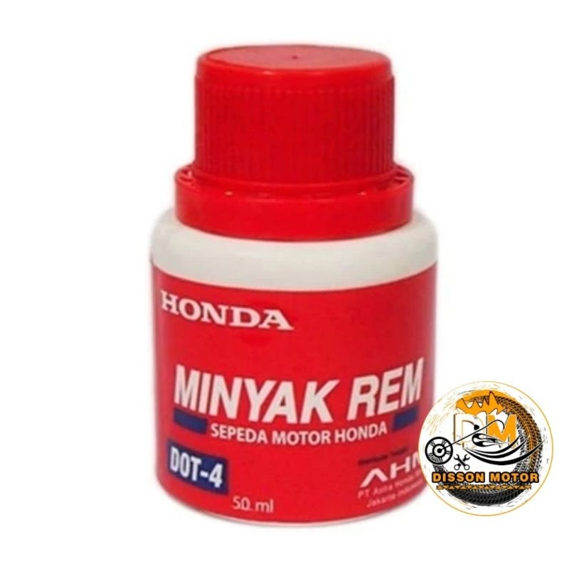 Jual Minyak Rem Motor AHM Honda DOT-4 50ml Original / Minyak Rem Motor ...