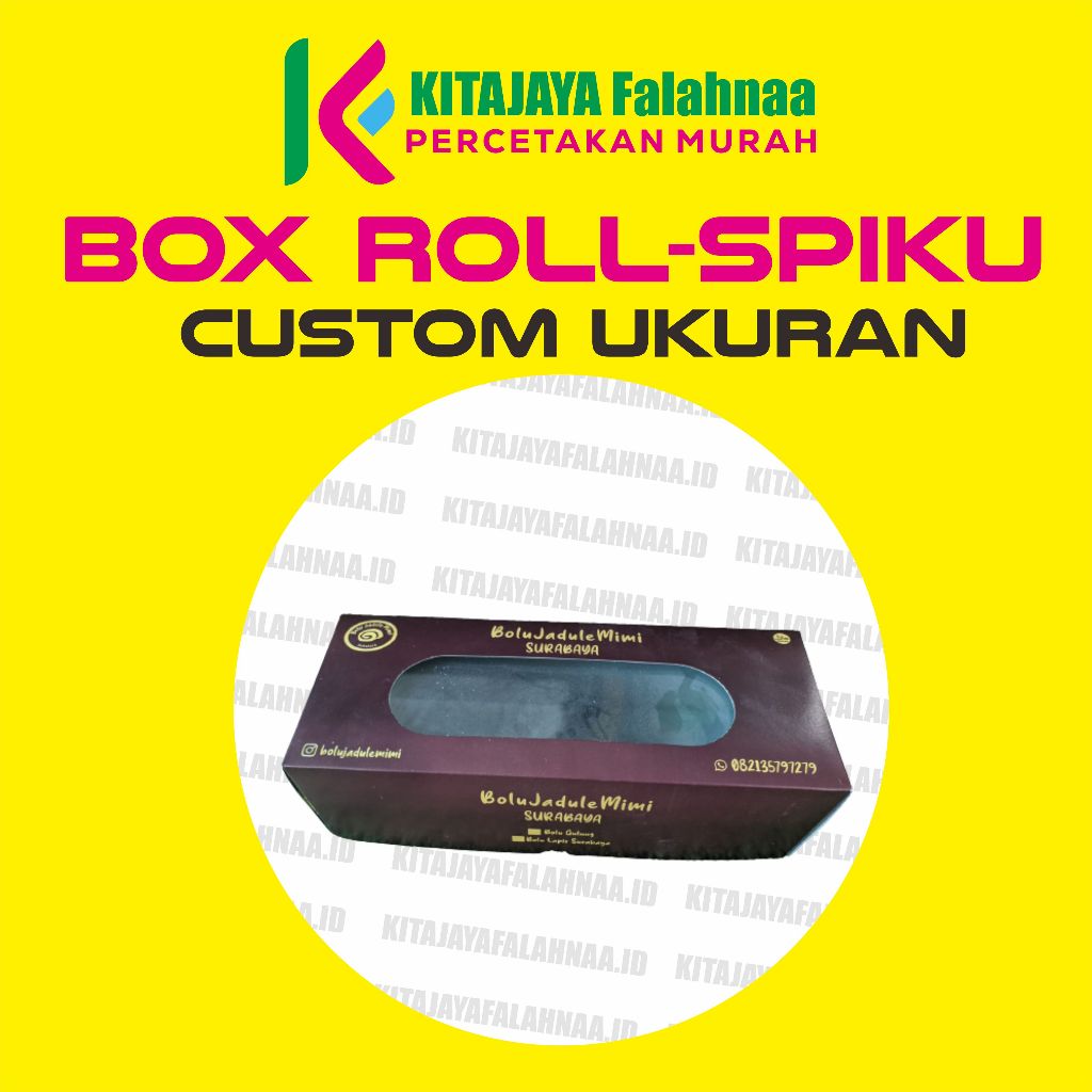 Jual (FREE DESAIN) CUSTOM BOX ROLL CAKE-SPIKU | Shopee Indonesia