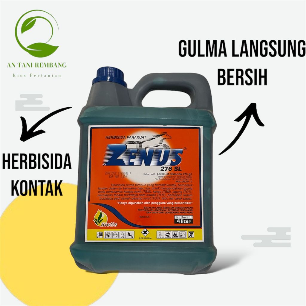 Jual HERBISIDA ZENUS 276 SL 4 LITER OBAT RUMPUT ASLI | Shopee Indonesia