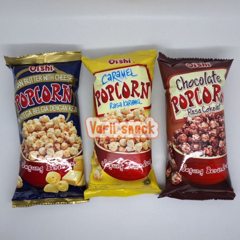Jual Oishi PopCorn Snack Jagung Rasa Coklat / Caramel / Mentega 1 ...
