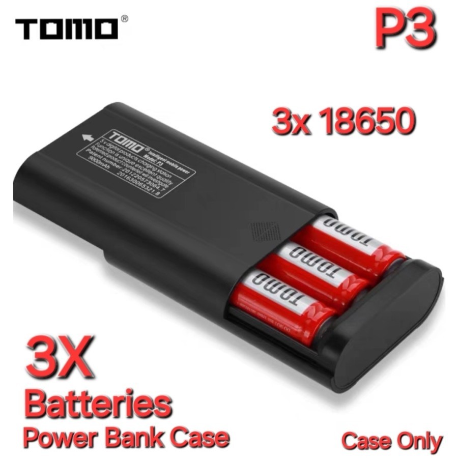 Jual TOMO P3 USB Smart 3 Battery Charger with Indicator Light for 18650 ...
