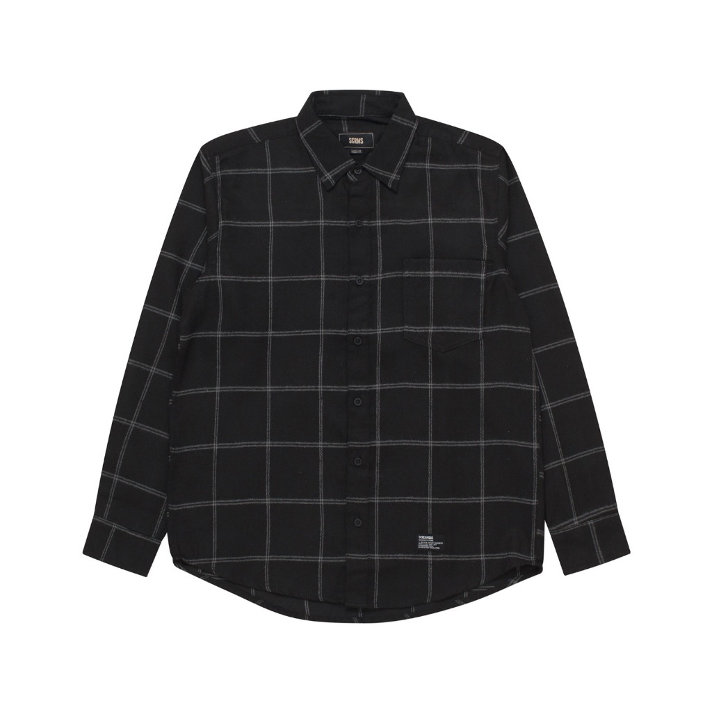 Jual Screamous Kemeja Flannel - SHIRT SAMMY BLACK-GREY | Shopee Indonesia