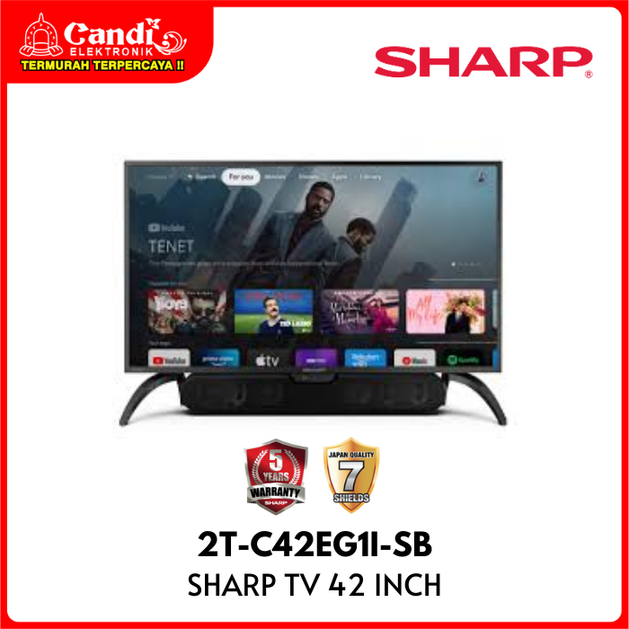 Jual TV SHARP 2T-42EG1I-SB FHD GOOGLE TV 42'INCH WITH SOUNDBAR 42EG1ISB ...