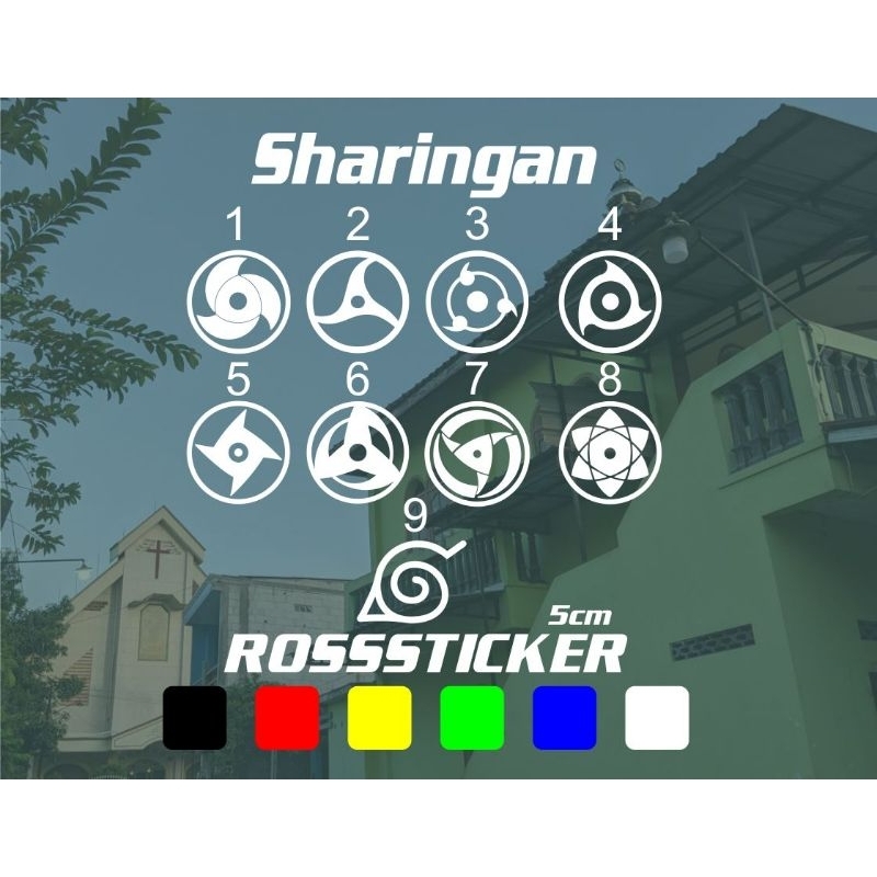 Jual cutting sticker logo karakter anime sharingan naruto konoha ...