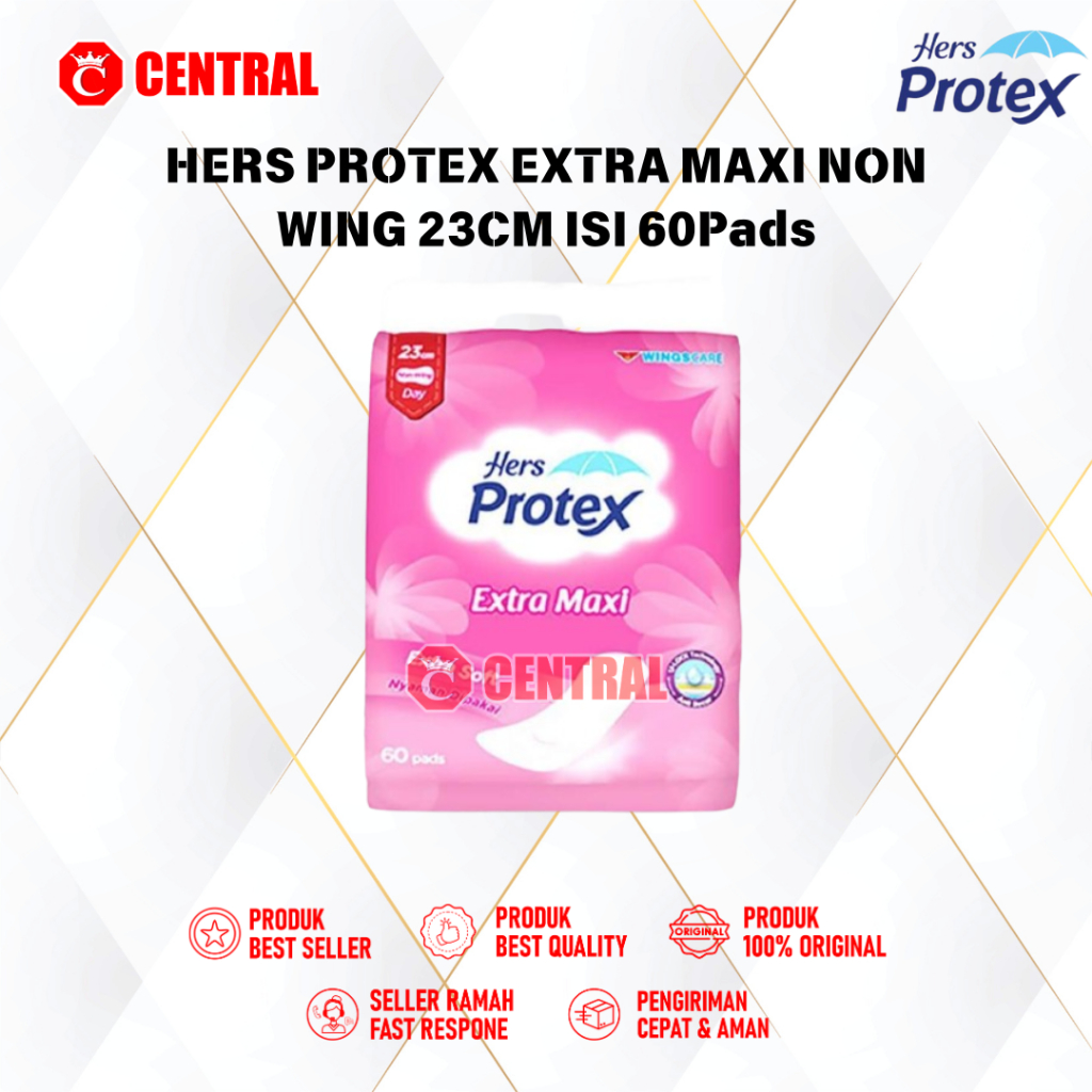 Jual HERS PROTEX EXTRA MAXI NON WING 23CM ISI 60 PADS / 30 PADS ...