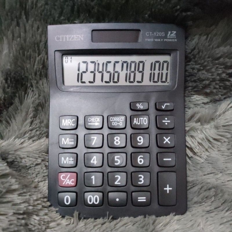 Jual kalkulator citizen 12 digit citizen CT -120s 2power/calculator ...