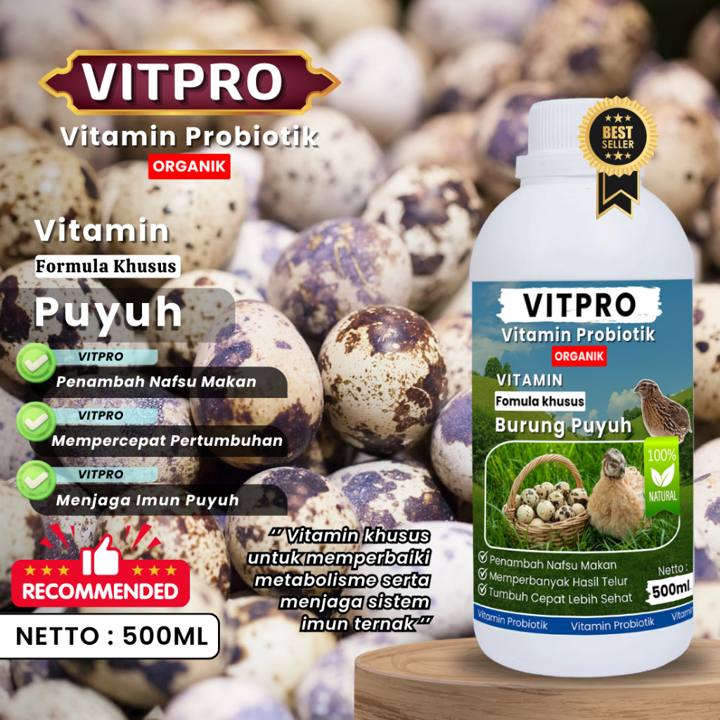 Jual VITPRO PUYUH 500 Ml Vitamin Probiotik Herbal Meningkatkan Produksi ...