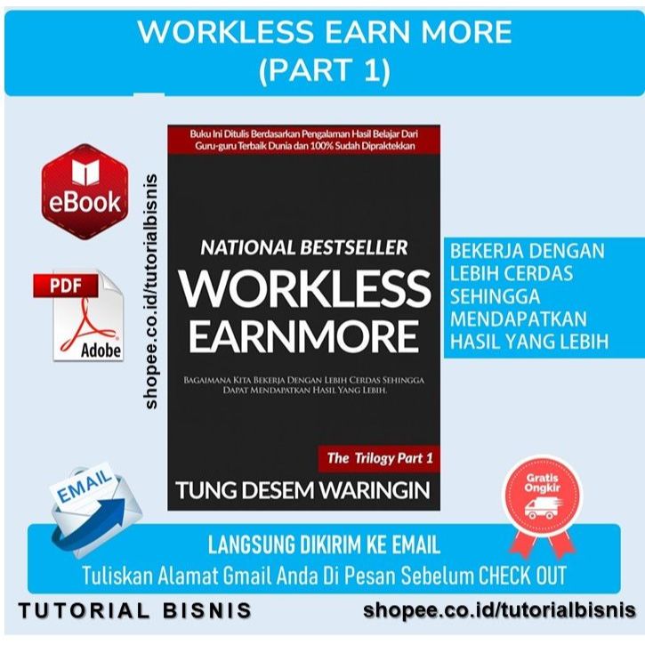 Jual Work Less Earn More Part 1 Tung Desem Waringin ( Cara Menjadi Kaya dalam Waktu Cepat Halal ...