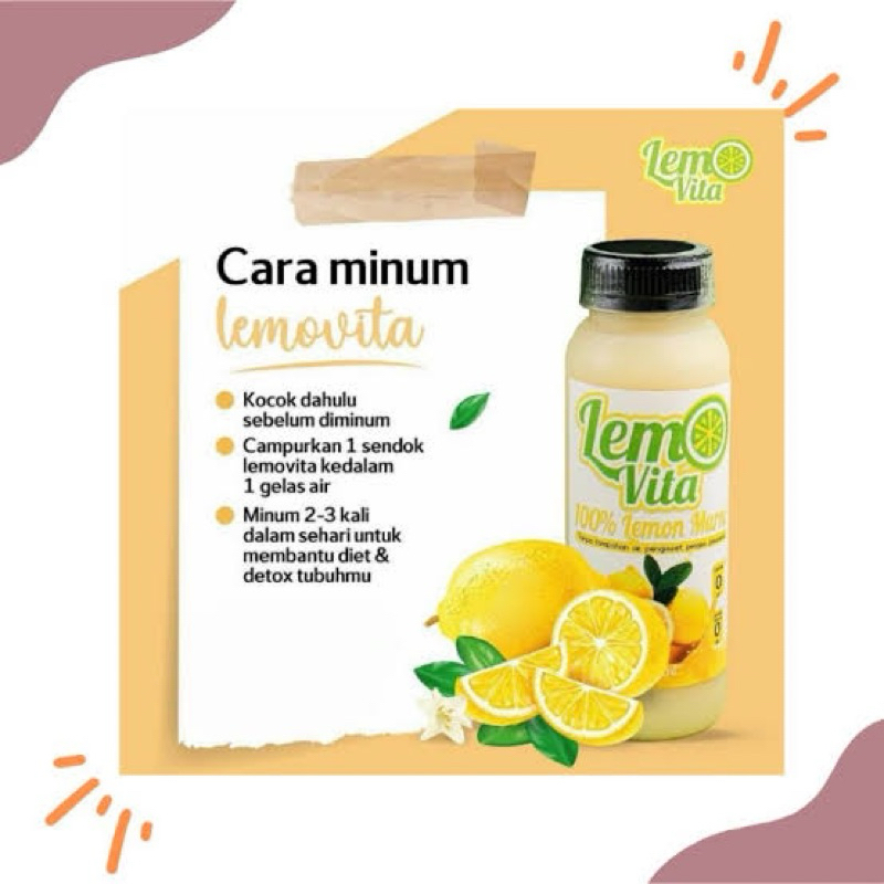 Jual minuman Lemovita viral minuman lemon menurunkan bb | Shopee Indonesia