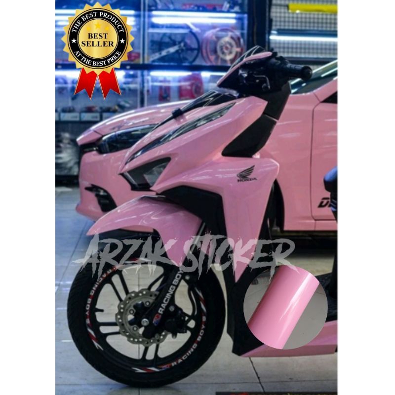 Jual Stiker Skotlet Pink Muda Glossy / Sticker Warna Soft Pink Glossy ...