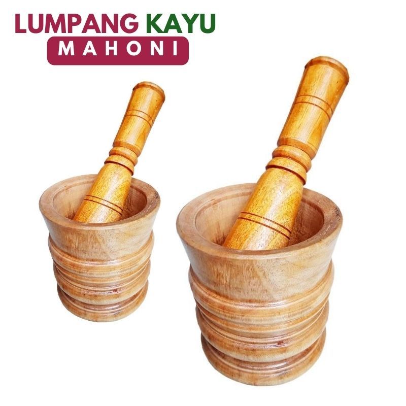 Jual Lumpang + alu kayu mahoni / lumpang kayu motif | Shopee Indonesia
