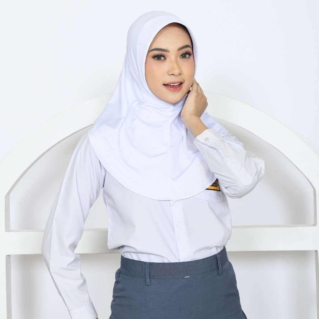 Jual Hijab Sekolah SMP Jilbab Spandek Jersey Premium Wanita Jilbab Sporty Jilbab Instan Hijab ...