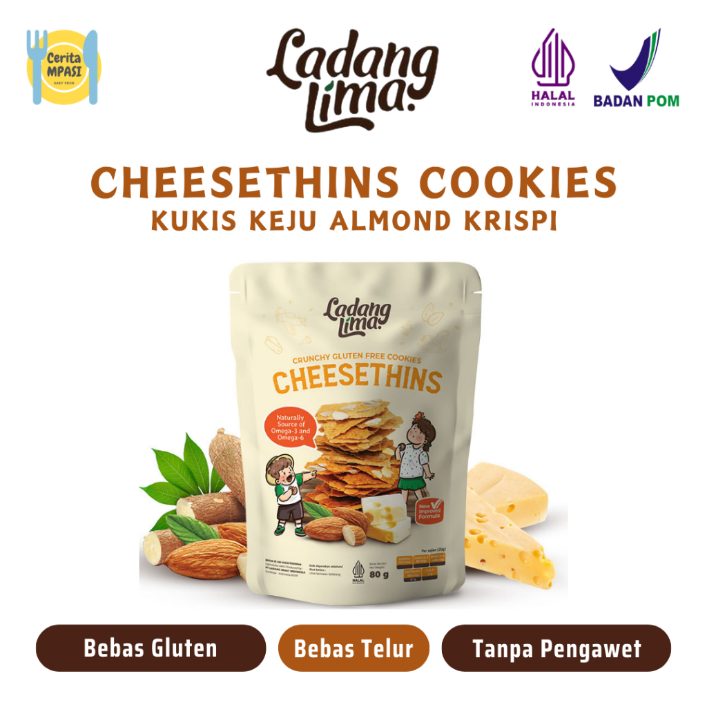 Jual Ladang Lima Cheesethins Cookies Kukis Keju Krispi Snack Sehat ...