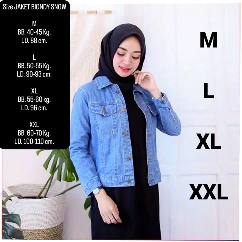 Jual JAKET BIONDY WANITA/JAKET DENIM WANITA | Shopee Indonesia