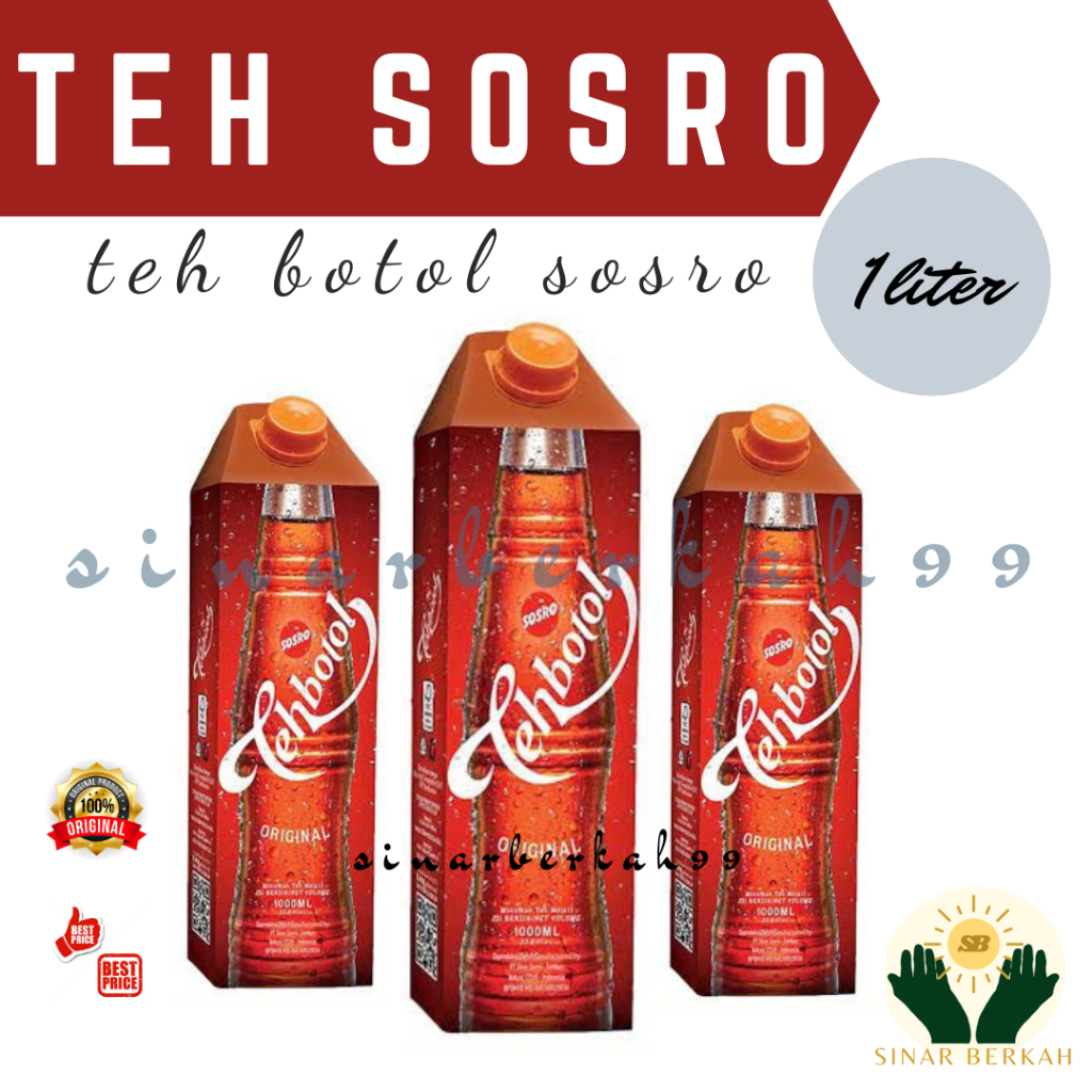 Jual Teh Botol Sosro Kotak 1 Liter 1L | Shopee Indonesia