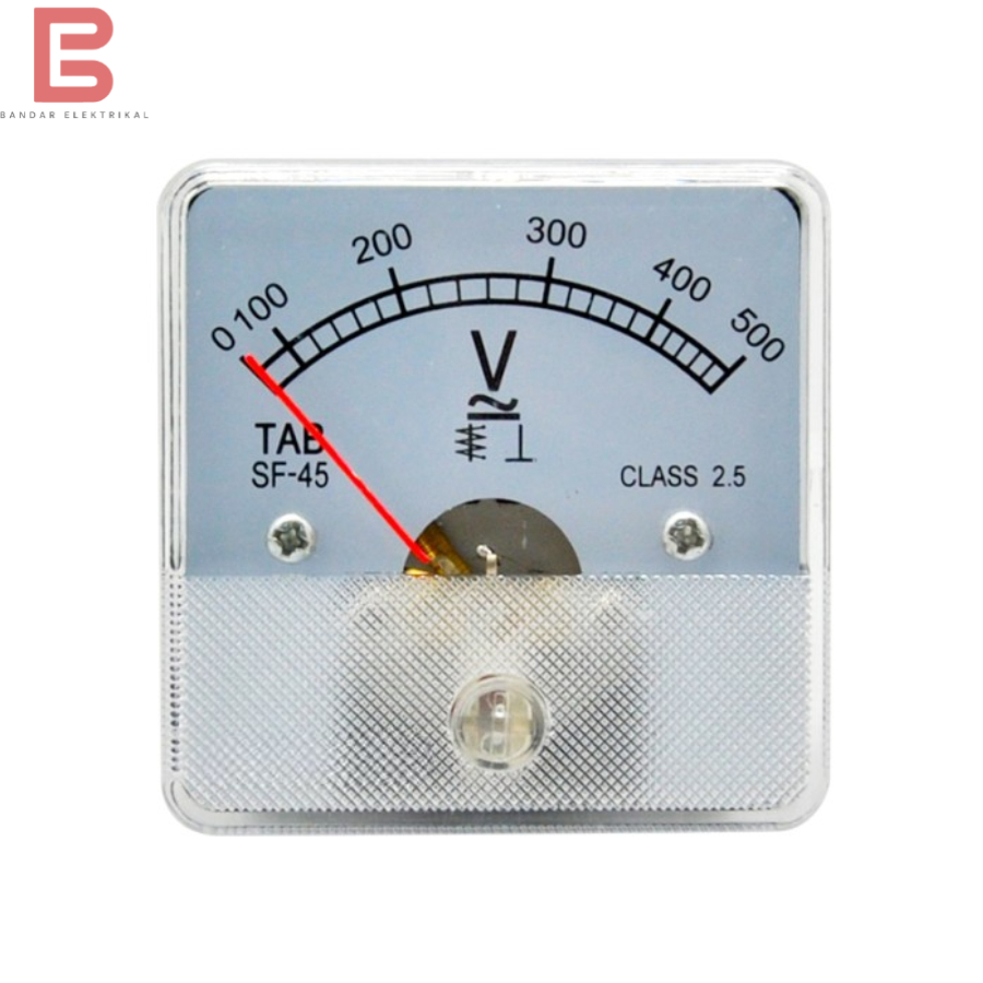 Jual Volt Meter Analog 500 AC / DC CR45 Voltmeter TAB | Shopee Indonesia