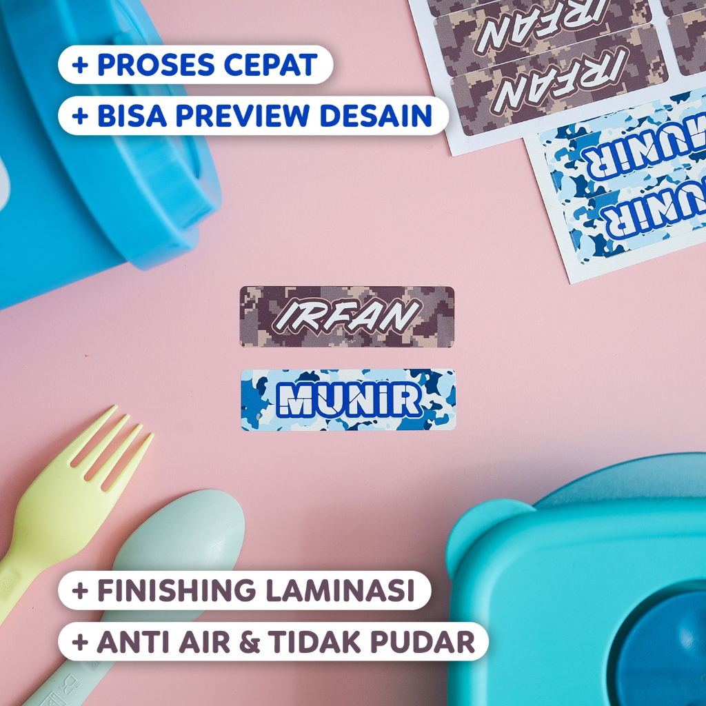 Jual Stiker Nama Motif ARMY, Bahan Vinyl Laminasi Ukuran 2x7cm | Shopee ...