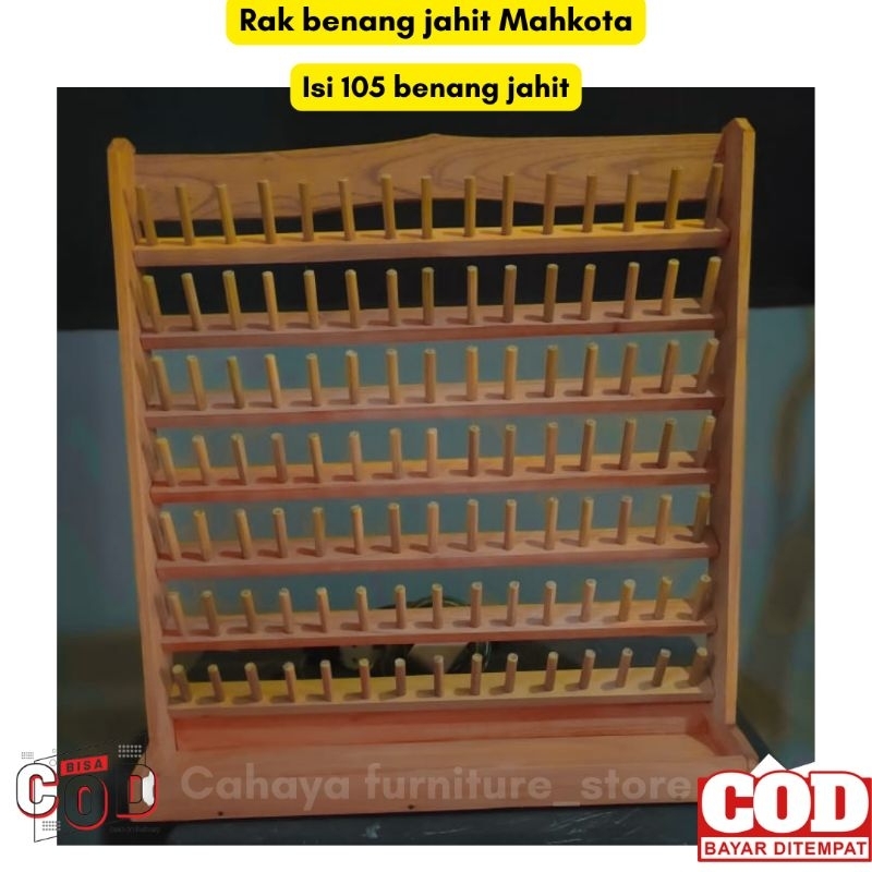 Jual Rak tempat benang jahit 105 benang / Rak benang jahit dinding ...
