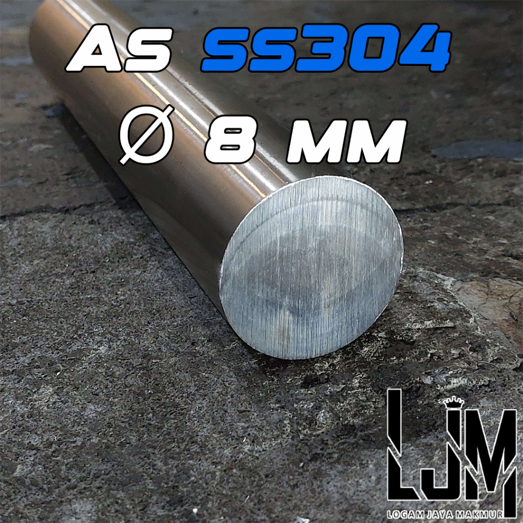 Jual As Stainless ss304 diameter 8 mm harga panjang per 10 cm | Shopee ...