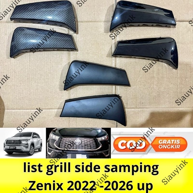 Jual list grill side samping kumis Innova Zenix 2022 2024 2025 hitam ...