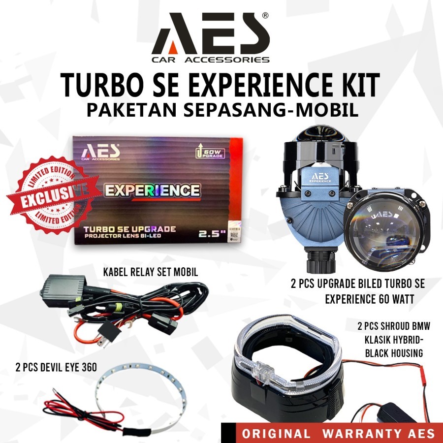 Jual AES Turbo Experience 2,5 inch Paket Komplit Set | Paket Lengkap ...