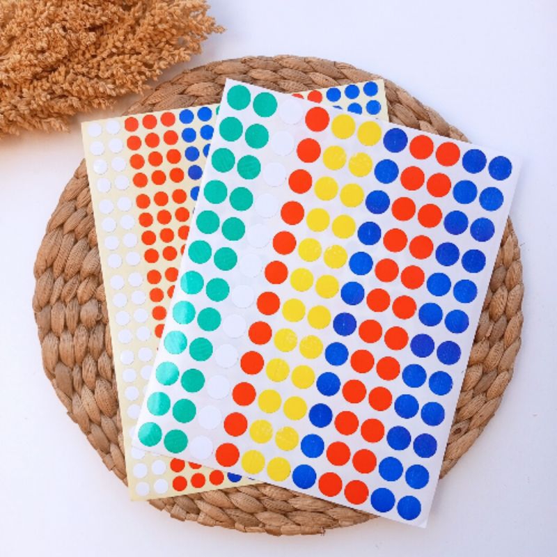 Jual LABEL STIKER DOT | STIKER BULAT | STIKER WARNA BULAT (HARGA SATU ...