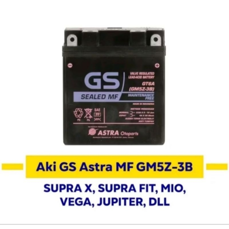 Jual LE Aki Motor GS ASTRA ORIGINAL KERING GT6A (GM5Z-3B) Supra Vega ...