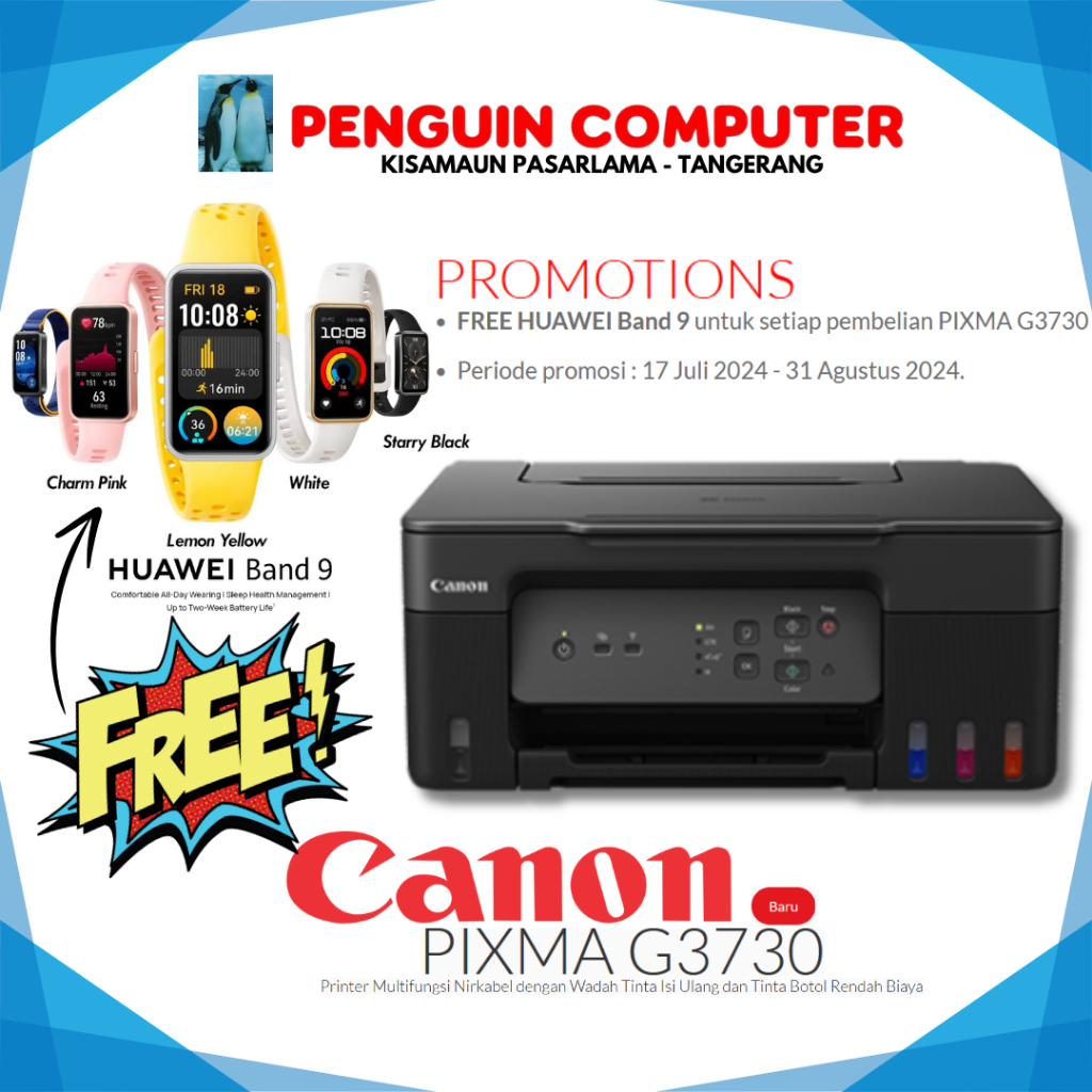 Jual PRINTER CANON PIXMA G3730 PRINT SCAN COPY PIXMA G 3730 ORIGINAL ...