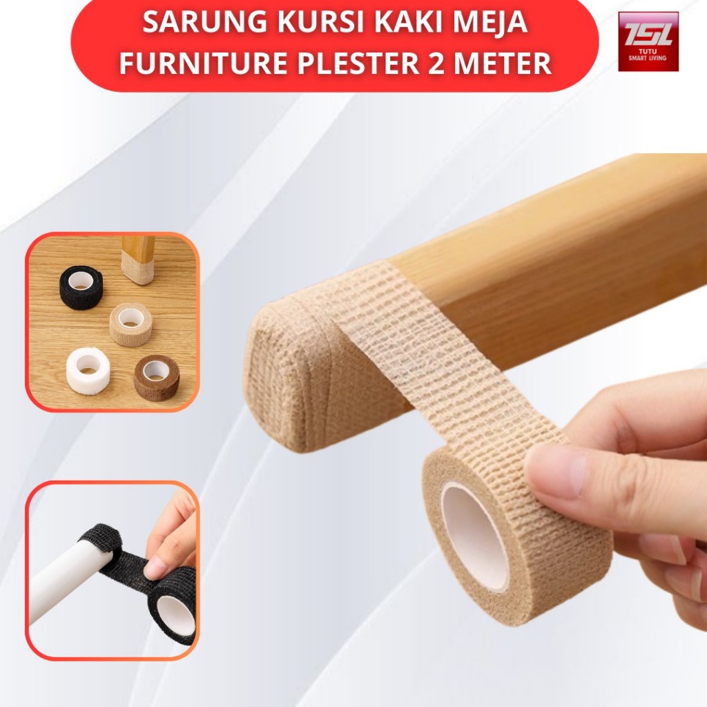 Jual TUTU Sarung kursi kaki meja furniture Plester 2 Meter Bantalan ...