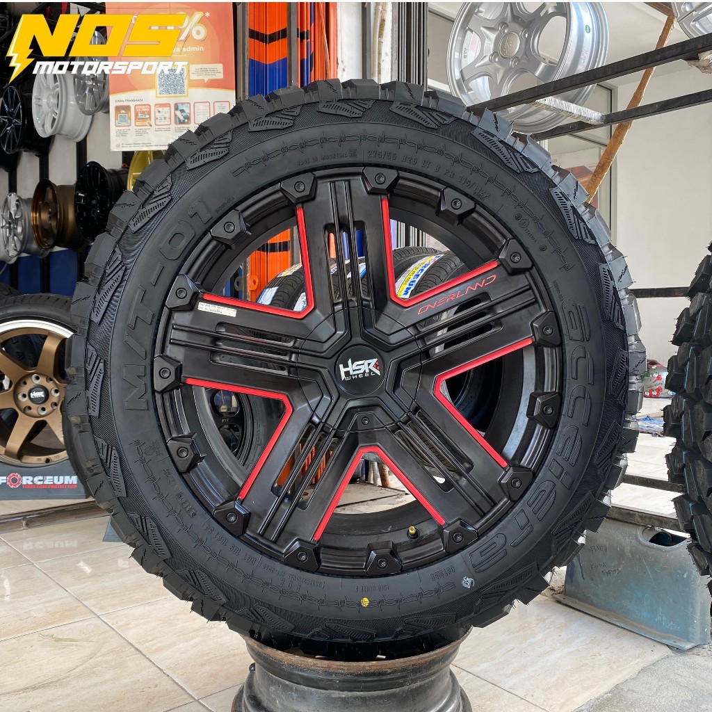 Jual Velg ofroad hsr ring 20 + ban accelera mt 275 55 r20 cocok untuk ...