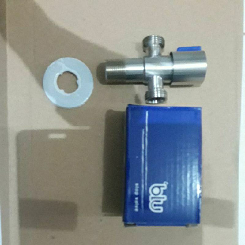Jual stop valve 2 cabang / stop kran 2 cabang | Shopee Indonesia