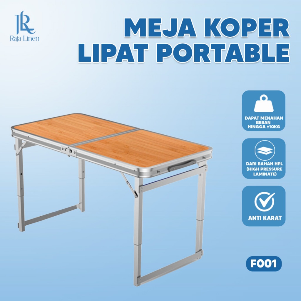 Jual Meja Lipat Koper Hpl Serbaguna meja lesehan Meja Portable Kaki Kotak~RAJALINEN | Shopee ...