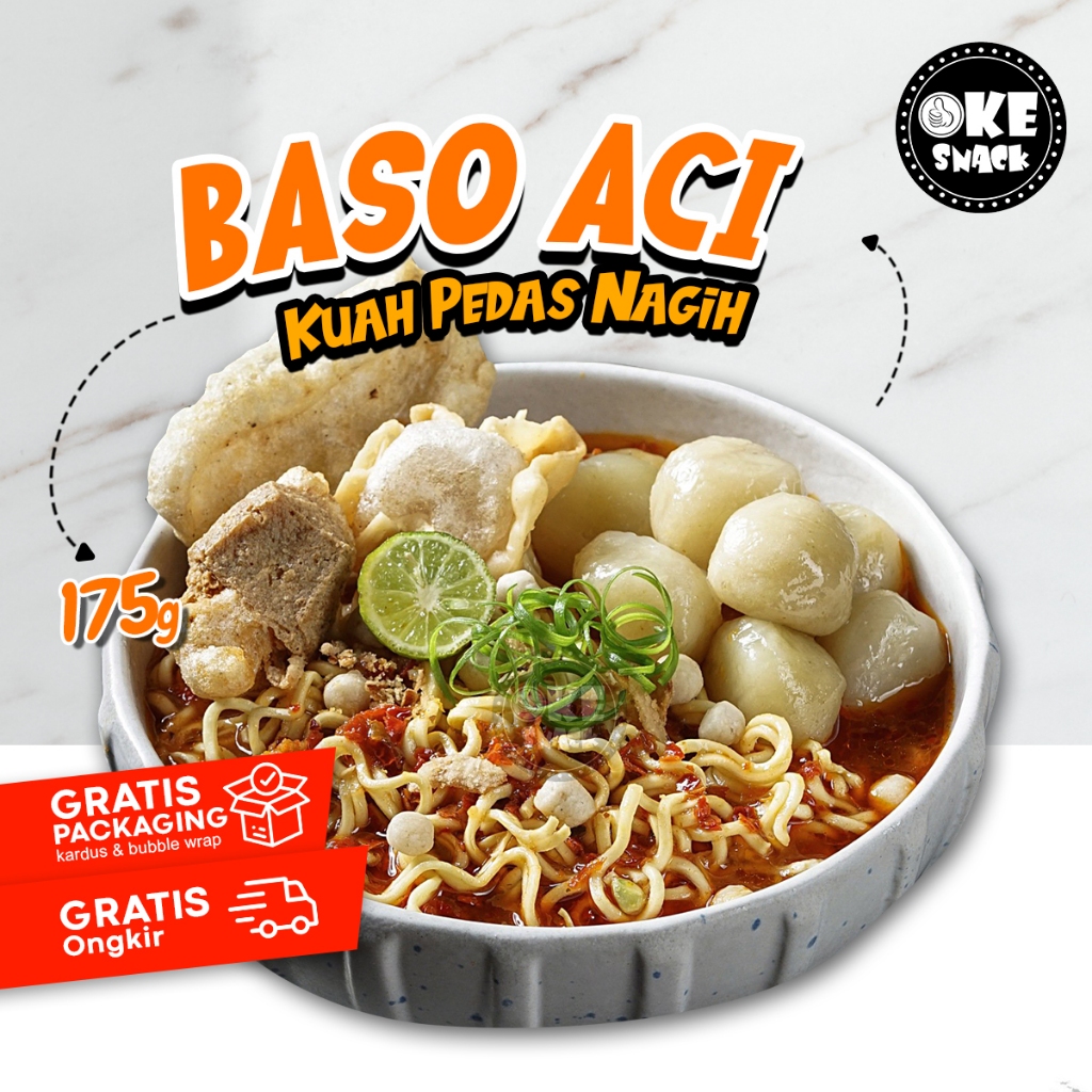 Jual Baso Aci Kuah Pedas Cikemam Bakso Aci Boci Instan Halal | Shopee ...