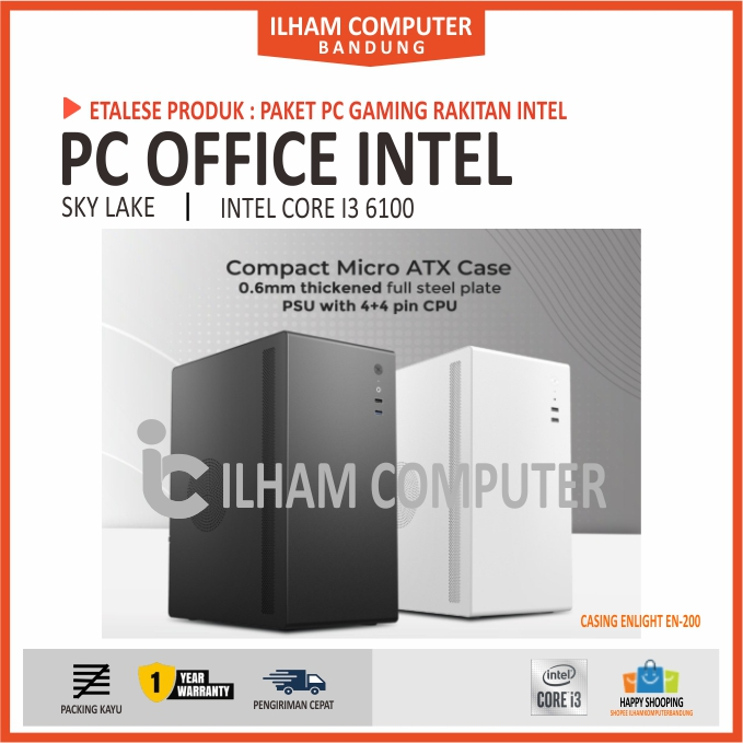 Jual PC INTEL CORE I3 6100 DDR4 16GB SSD 128GB HDD 500GB WIFI | Shopee Indonesia