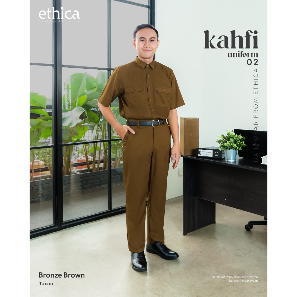 Jual BAJU KEKI LAKI-LAKI MODEL TERBARU ETHICA, KAHFI UNIFORM 02 BRONZE ...