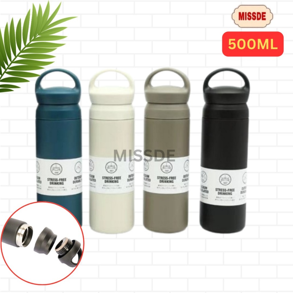 Jual Tumbler Stainless Steel 500ML / Botol Tumblr Gagang Tahan Panas ...