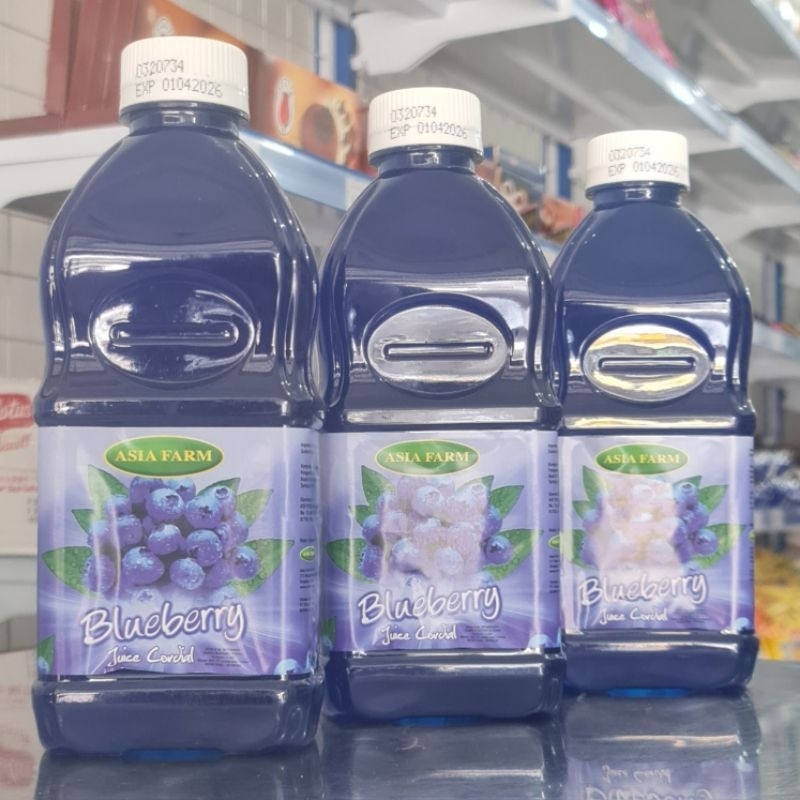 Jual Asia FarmBlueberry Cordial syrup 1liter/Asia Farm Blueberry Juss ...