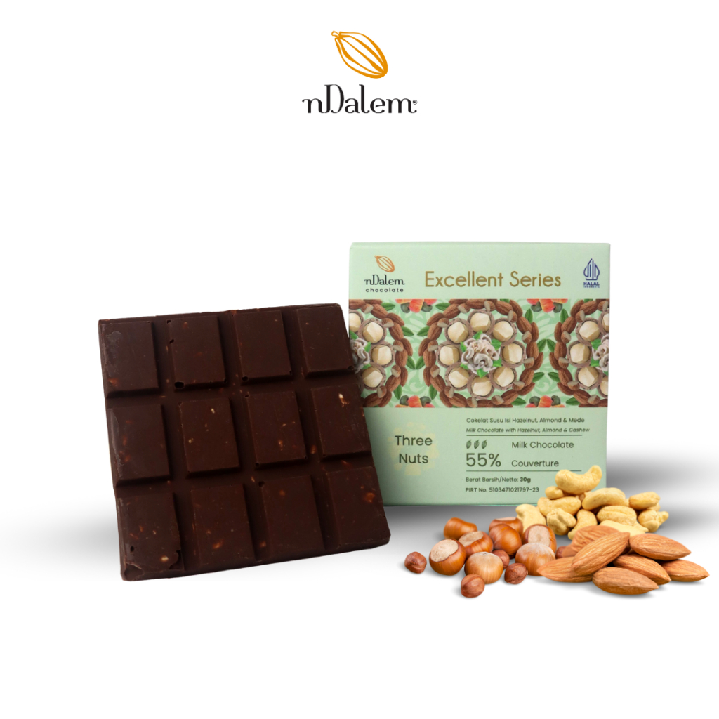 Jual Cokelat nDalem Milk Chocolate Hazelnut Almond Cashew | Coklat Susu ...