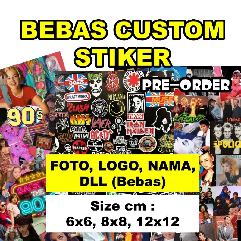 Jual Stiker Custom, Tempelan, Foto sticker, Nama, logo sticker Pre ...