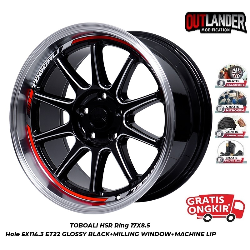 Jual Velg Mobil Ring 17 Hsr Toboali R17 Pcd 5x114,3 Xpander Stargazer Creta Innova Crv Rush Juke ...
