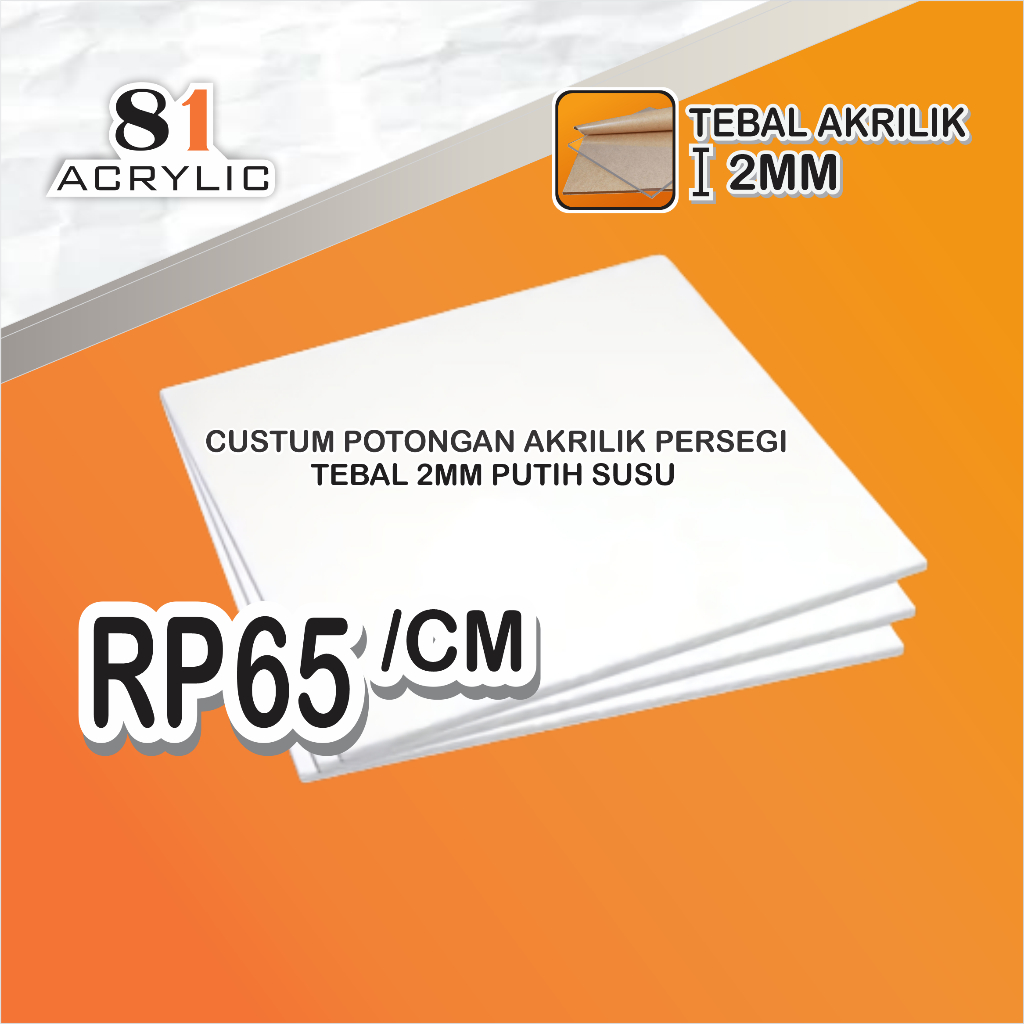 Jual Akrilik Lembaran Custom Potongan / Akrilik Putih Susu 2mm costum ukuran | Shopee Indonesia