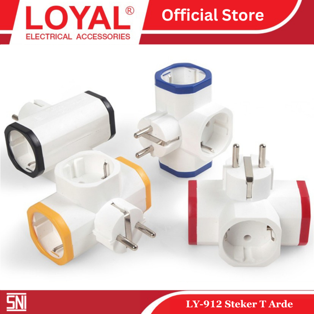 Jual LOYAL Steker T Kaki 3 Colokan Listrik LY-912 | Shopee Indonesia