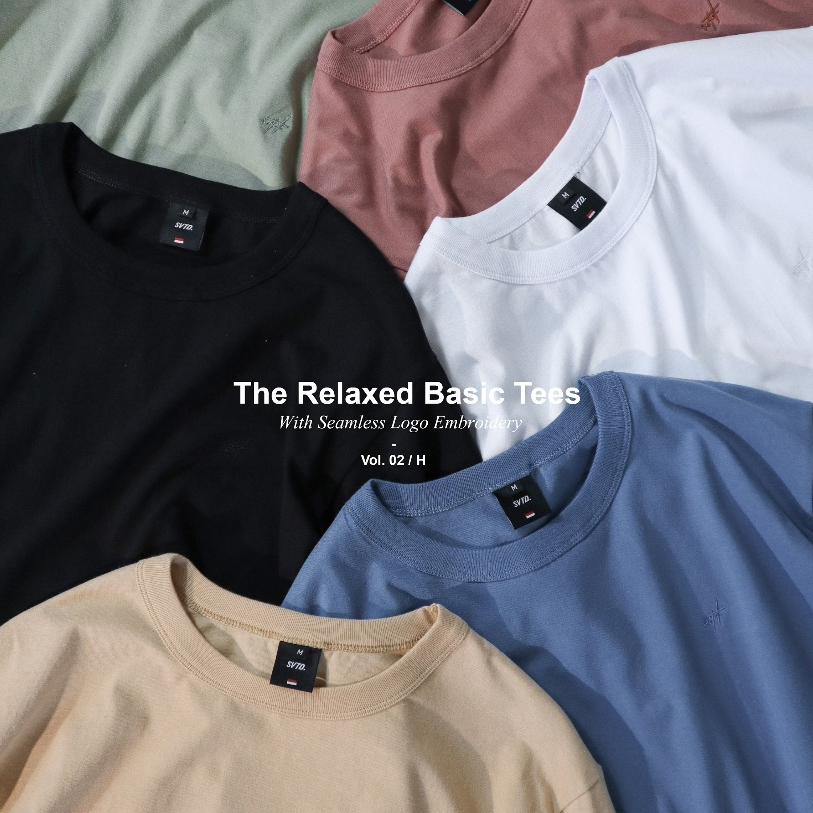 Jual SVTD Relaxed Basic Tees + Logo Bordir Seamless | Shopee Indonesia
