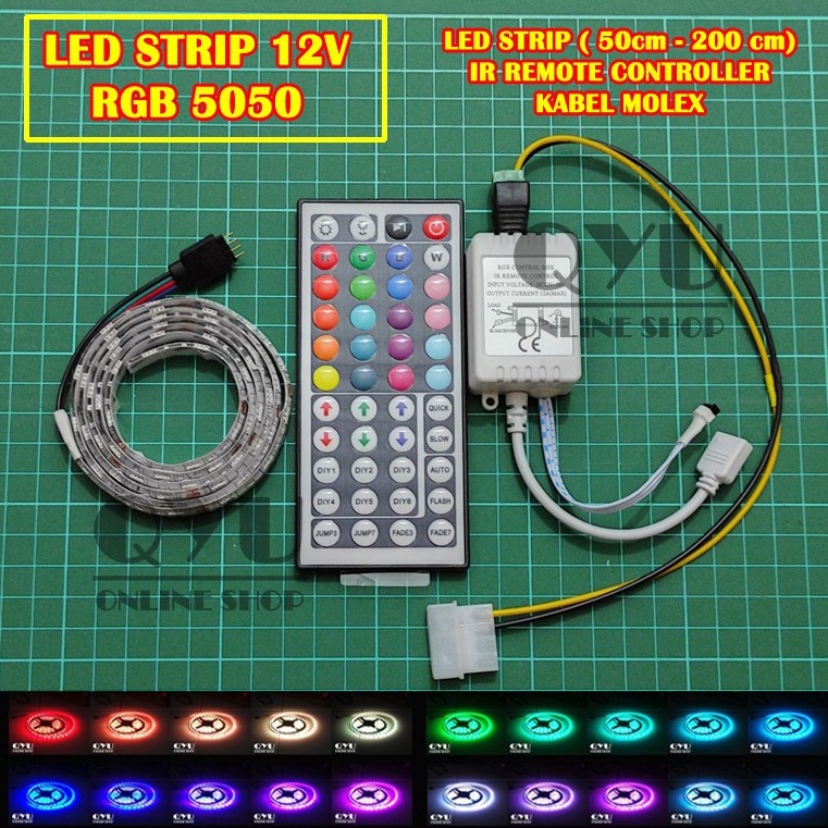 Jual KODE T94D LED Strip RGB 55 Remote Control Molex Mod Casing PC ...