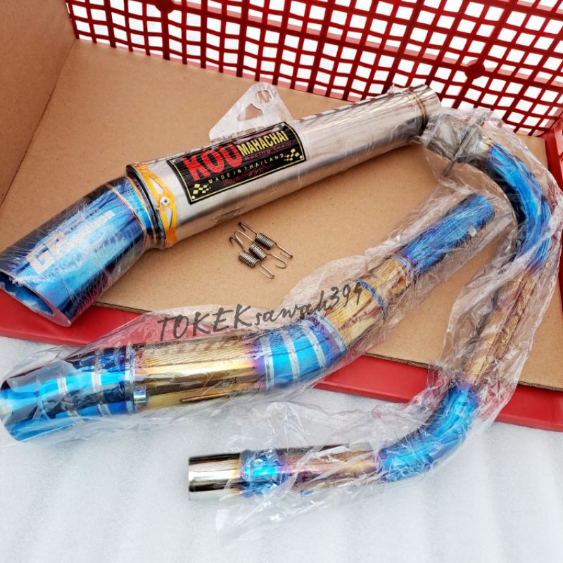 Jual Exhaust racing muffler pipe KOU conical pipe xrm 125 110 wave rs ...