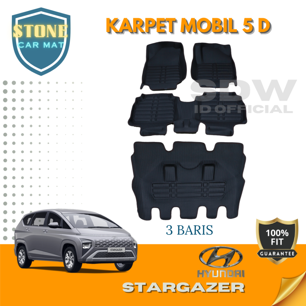 Jual Karpet Mobil 5D Hyundai Stargazer / 5D Car Mat karpet mangkok eva ...
