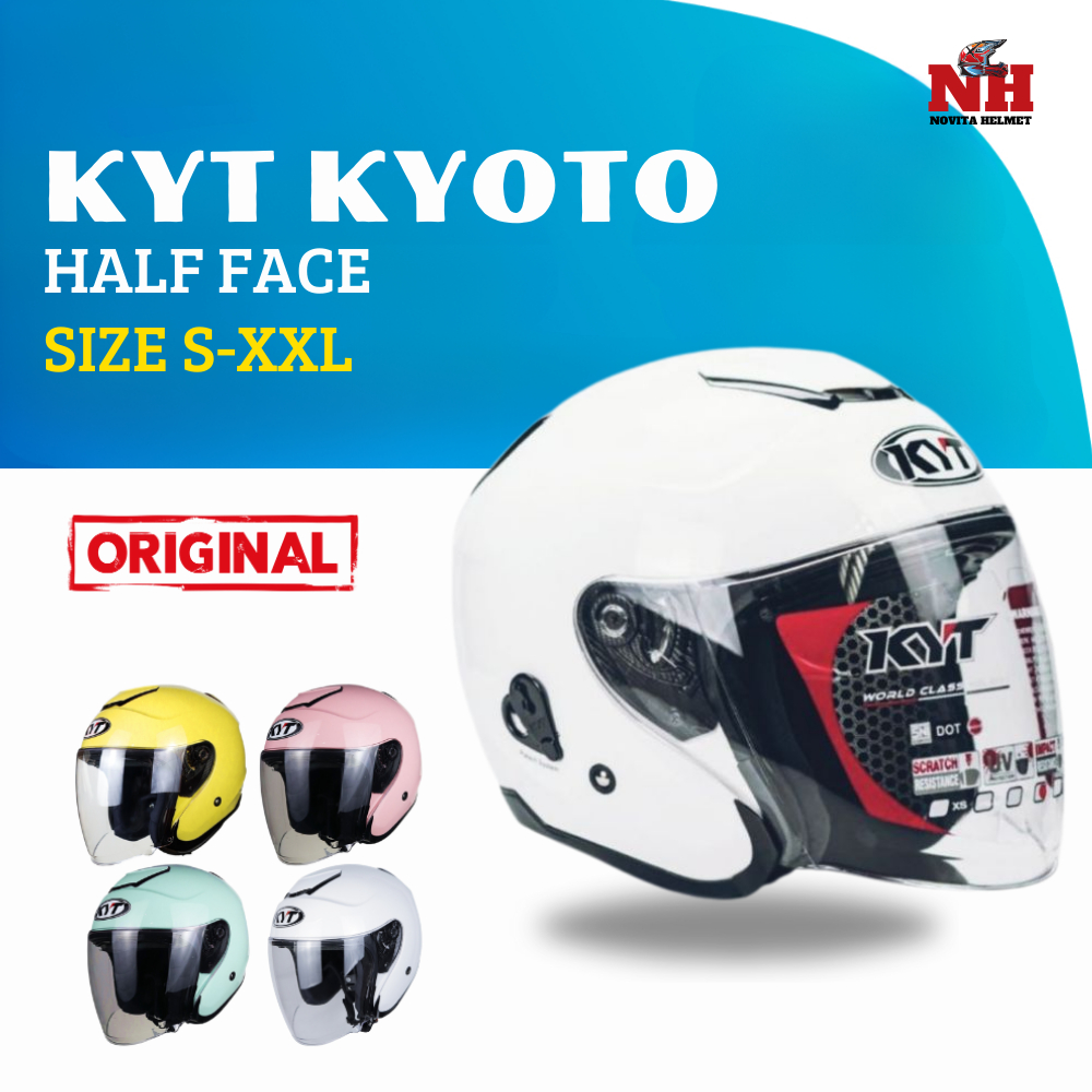 Jual Helm KYT Kyoto HallFace Original Standar SNI bisa untuk Pria dan ...