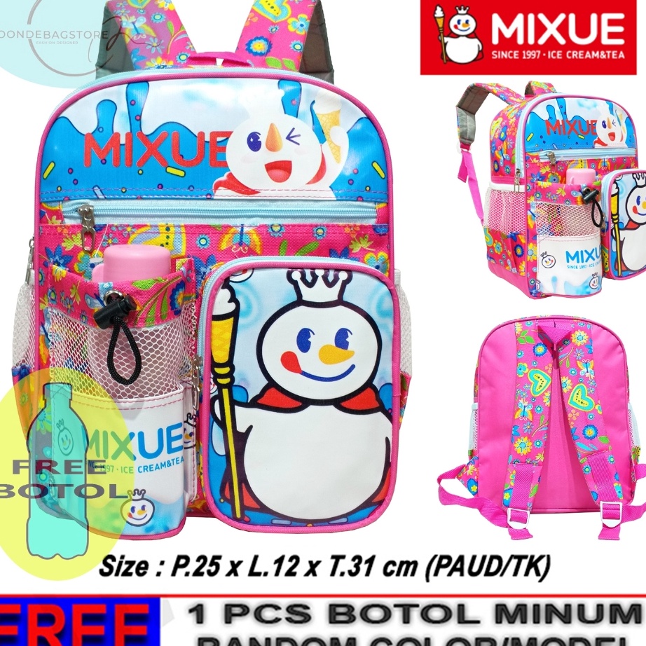 Jual Tas Ransel Mini Anak Sekolah PAUDTK Karakter MIXUE botol Tas Ngaji ...