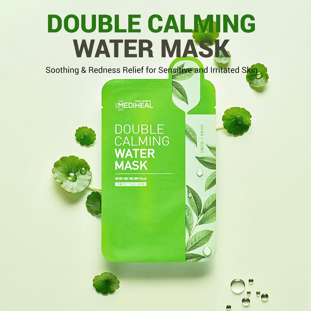 Jual MEDIHEAL Double Calming Water Mask | Whitening Moisture Black Mask ...